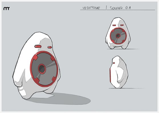 Vodafone Character Design - Malte Romainczyk Storyboard and Illustration
